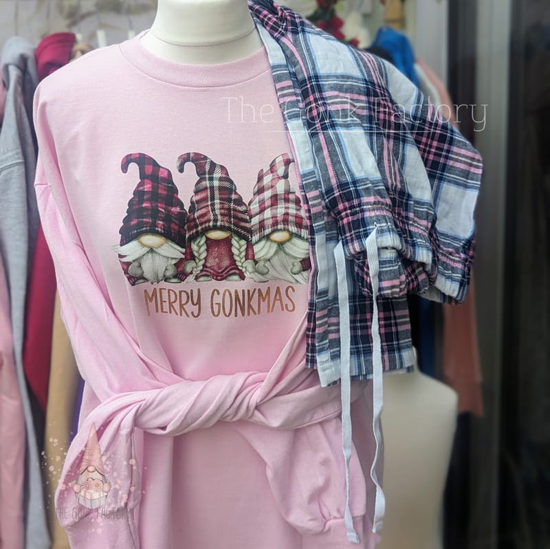 Pink 'Raspberry Tartan Gonks' Pyjamas