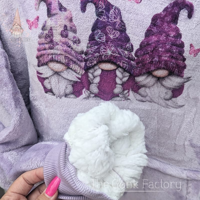Lavender 'Zombie Gonk' Oversized Hoodie Blanket