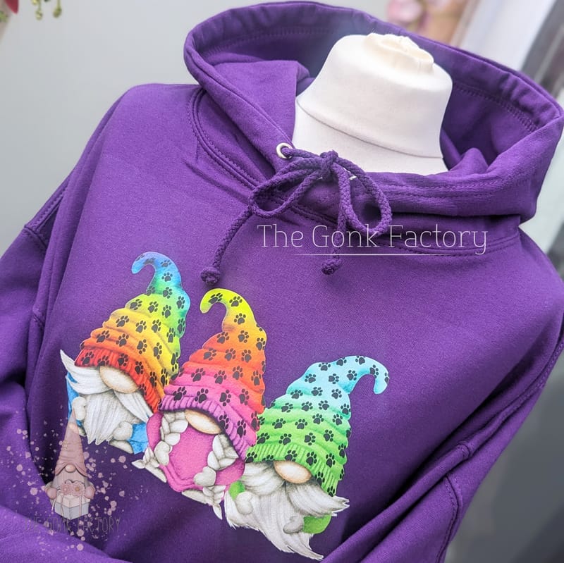 Purple 'Neon Paw Gonks'' Hoodie