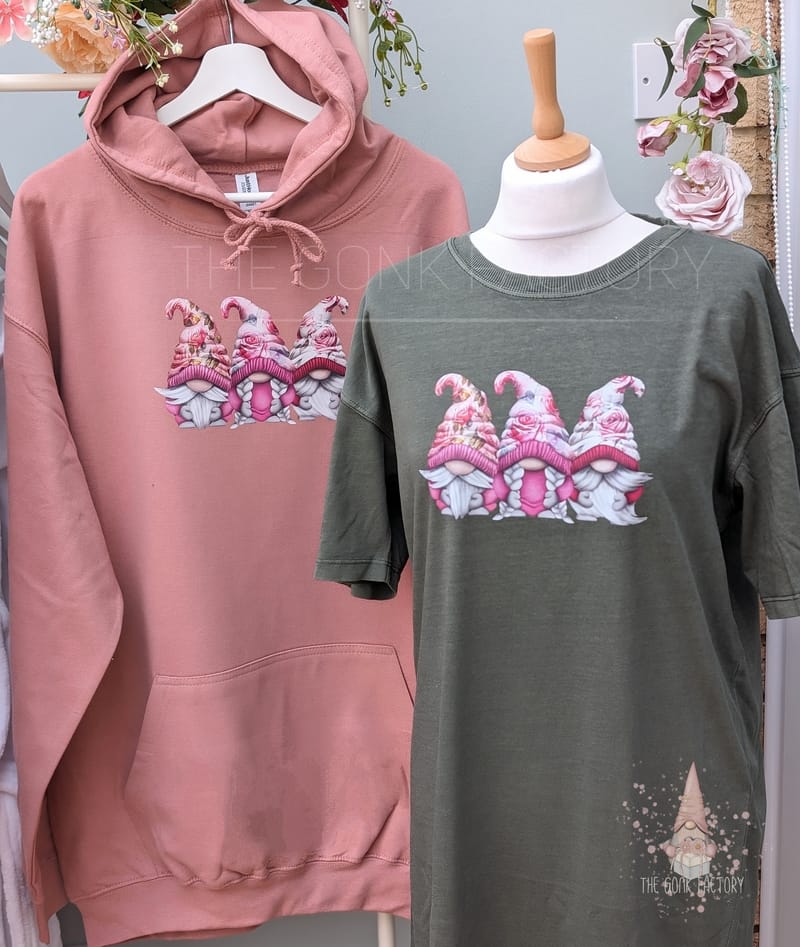 Grey Extra Long 'Cherry Blossom Gonk' T-shirt Dress