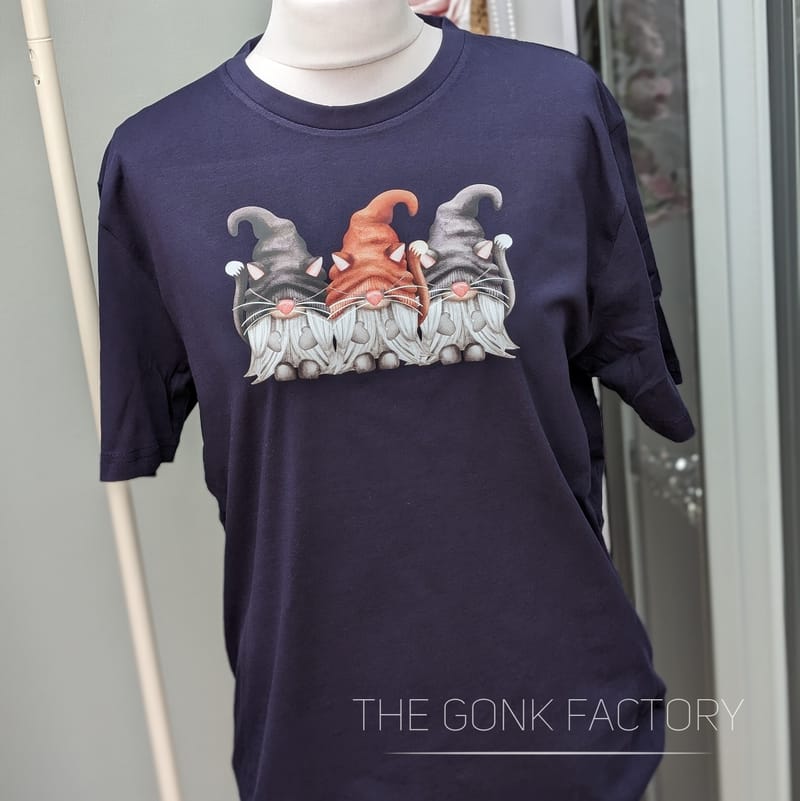 Navy 'Cat Gonks' T-shirt