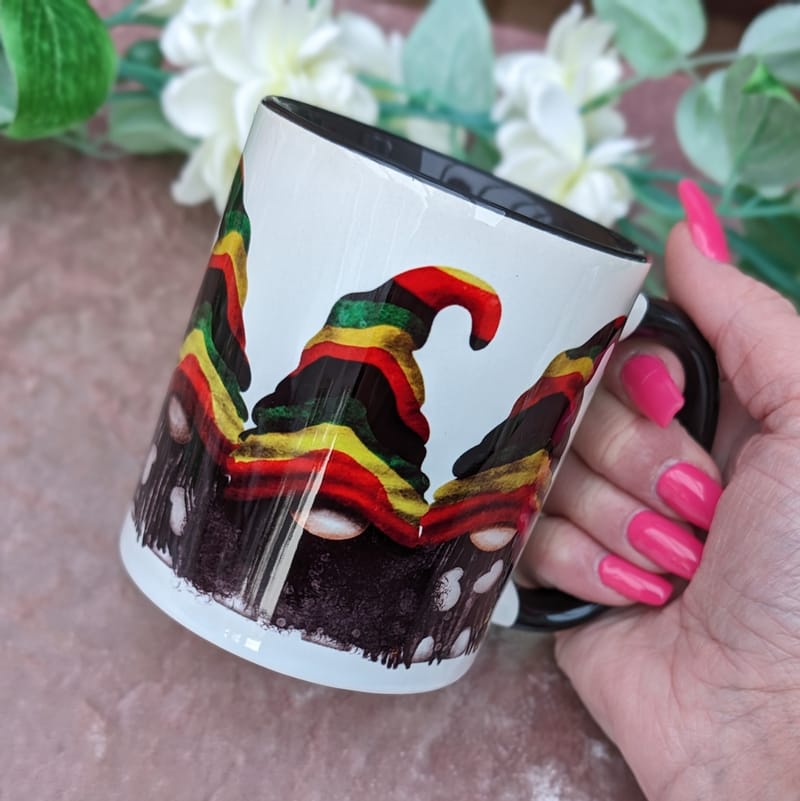 Black Handled 'Reggae Gonks' Mug