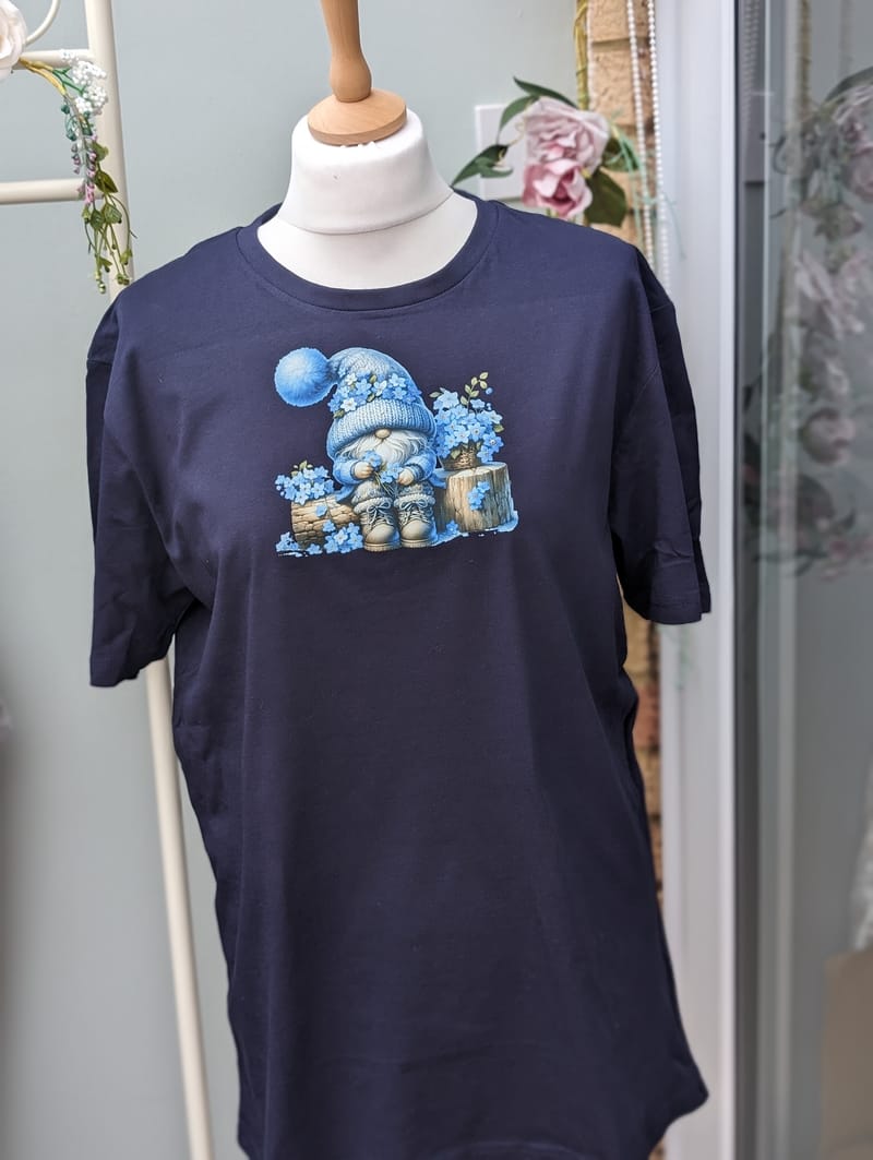 Navy 'Sitting Forget Me Not Gonk' T-shirt