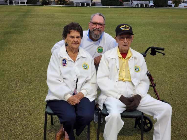 Joe, Doris and Dave Rahm - SunCityLawnBowls