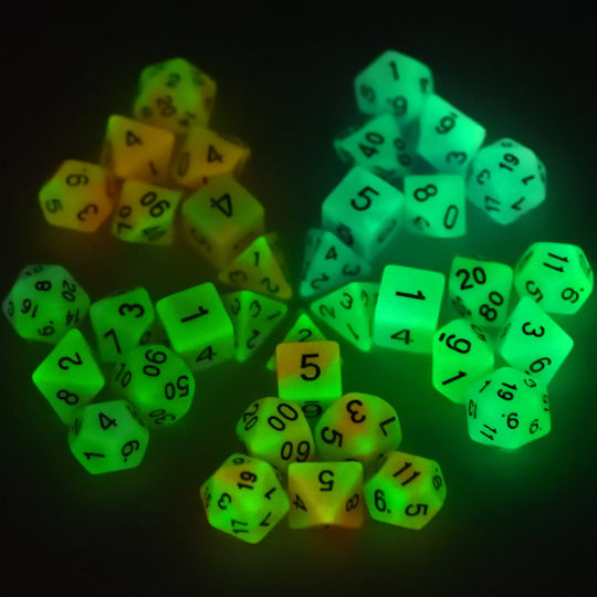 Glow in the Dark Dice Sets