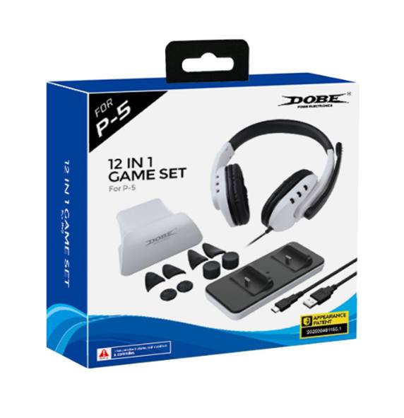 Dobe 12-in-1 Game Kit for PS5 - أوفيس ون Office one