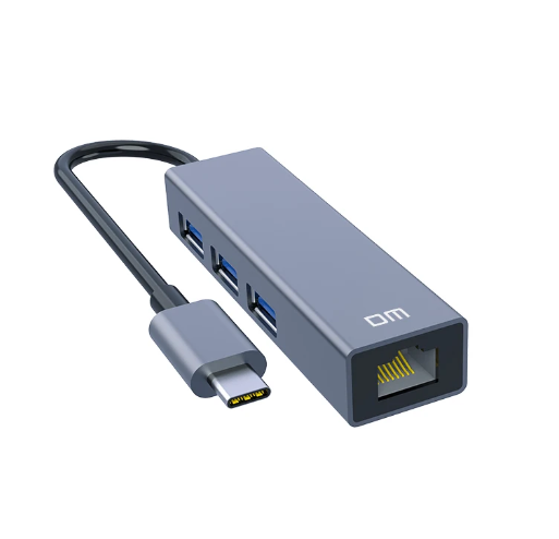 DM CHB002 Type-C To RJ45 100 Mbps Ethernet and USB Multiplexer ...