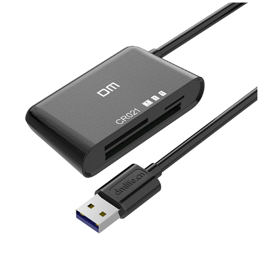 DM USB 3.0 To 3 In 1 Card Reader TF/SD/CF - أوفيس ون Office one