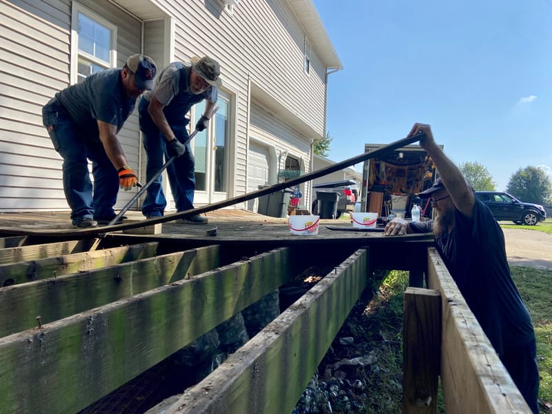 Teardown in progress - American Legion 'CSM Gary M. Crisp' Post 289