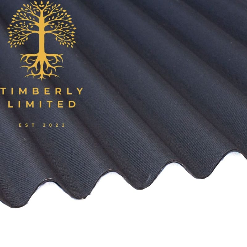 2000mm x 950mm Onduline | Coroline Bitumen Roofing Sheet Black (Cove...