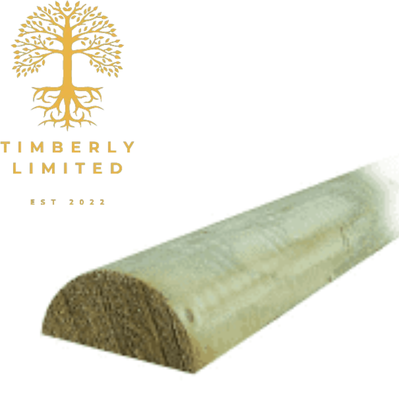 Treated Machined Half Round Fencing Rail | Timberly Limited Hereford