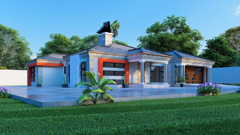 SA-00262 3 Bedroom Rural Area - SITHAGU ARCHITECTS