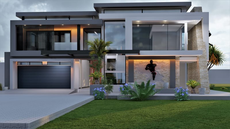 5 bedroom double storey - SITHAGU ARCHITECTS