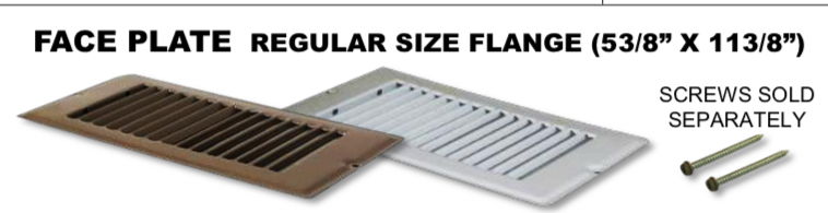 4X8 White Metal Floor Grill Plate - Harbro Supply
