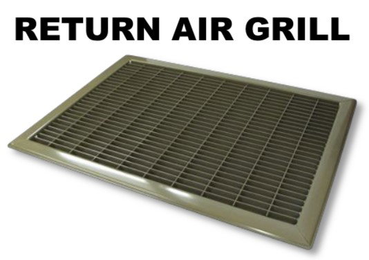 14x20 Brown Metal Return Air Grill - Harbro Supply