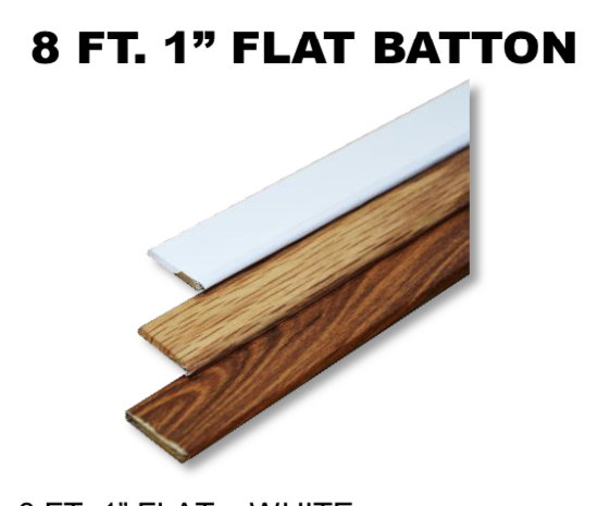 1" Batten White 8ft - Harbro Supply