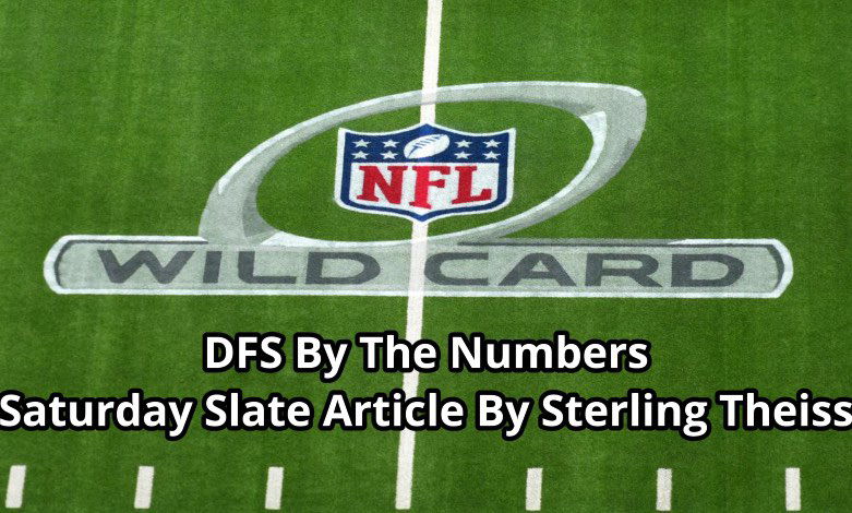 Wild Card Weekend Saturday DFS By The Numbers - WWW.DynastyDNA.net