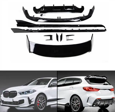 Fit For BMW 1 Series F40 MP Style Gloss Black Front Lip Rear Diffuser ...