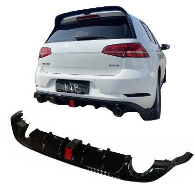 Upgrade Bodykit ABS Carbon Fiber TCR Style Rear led Lip Bumper Diffuser ...