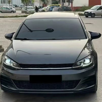 Glossy black Replacement ox horn rear view Mirror Cover For Volkswagen ...