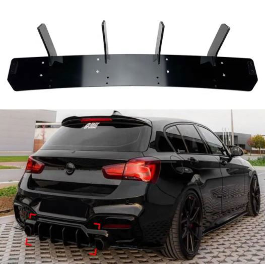 BMW 1 Series F20 LCI M 140i MP Style Car Rear Bumper Diffuser Flag ...