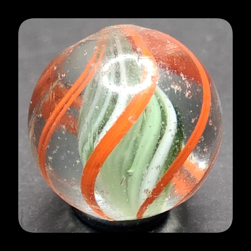 27/32" HTF 3 panel Jelly solid core swirl Shooter NM/- - Mic'sMibs