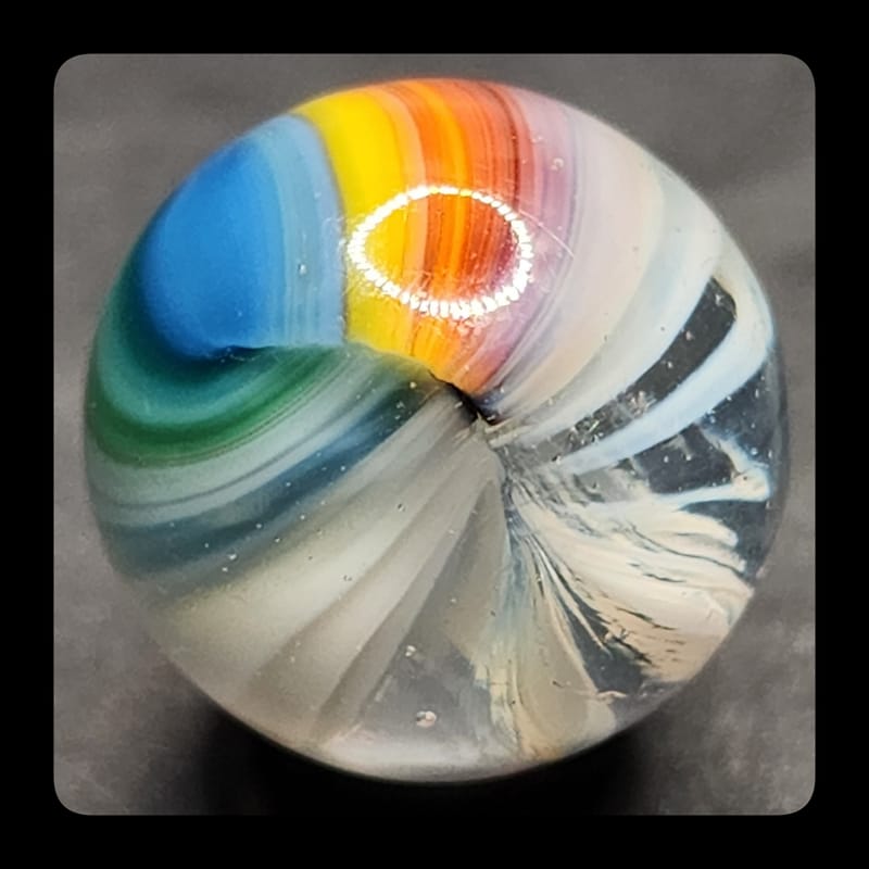 5/8" Bright Rainbow Akro Sparkler WET MINT - Mic'sMibs