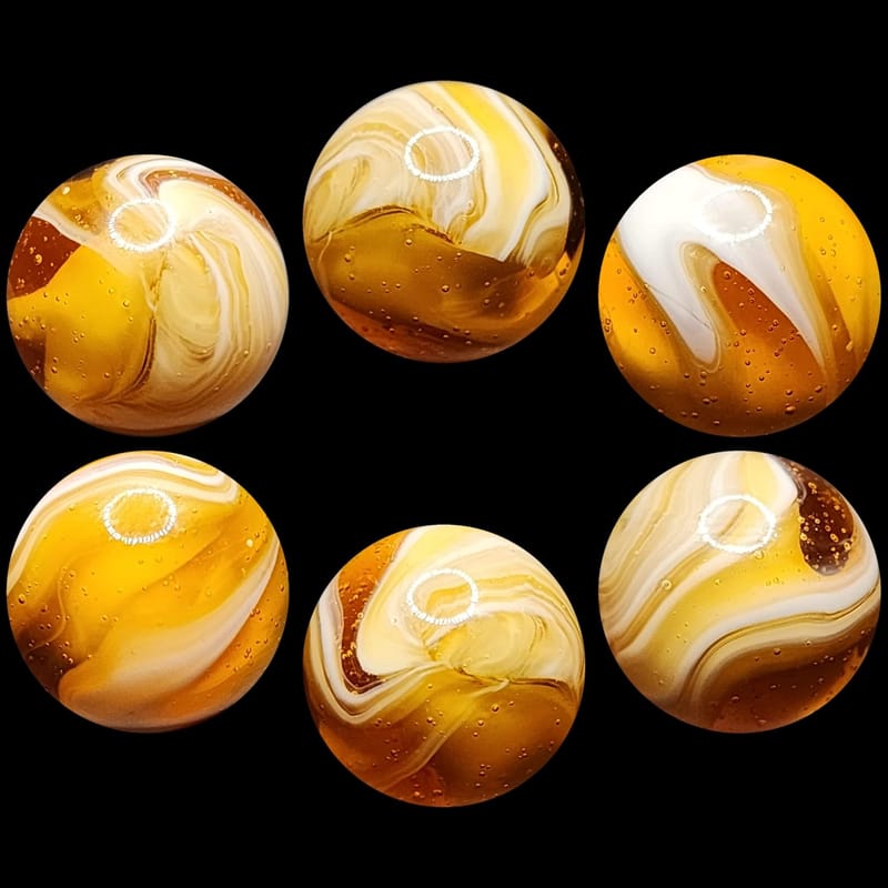 21/32" HTF Peach Christensen Agate Swirl MINT - Mic'sMibs