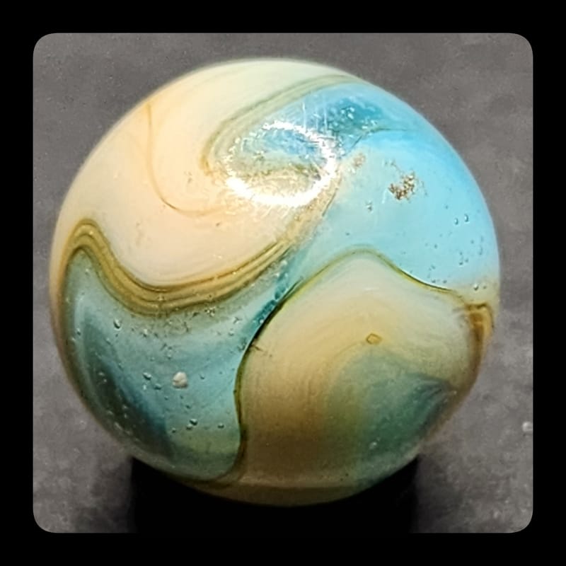 19/32"- Dug Heaton Robin's Egg Swirl (slightly "Rotten" Variant) - Mic ...