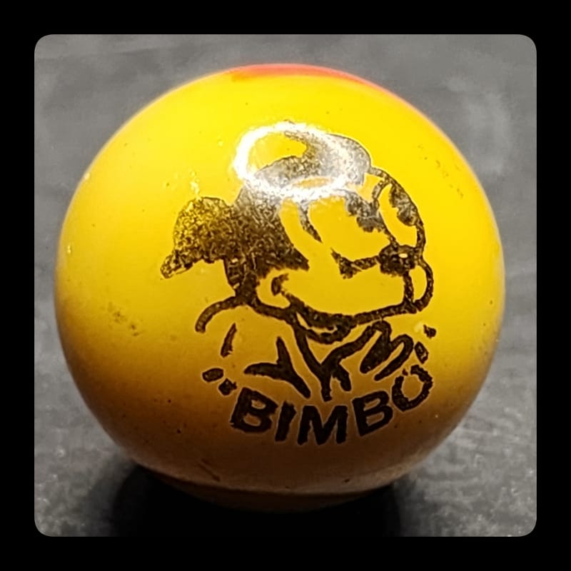 11/16" Peltier PPP Comic Marble "Bimbo" Mint- - Mic'sMibs