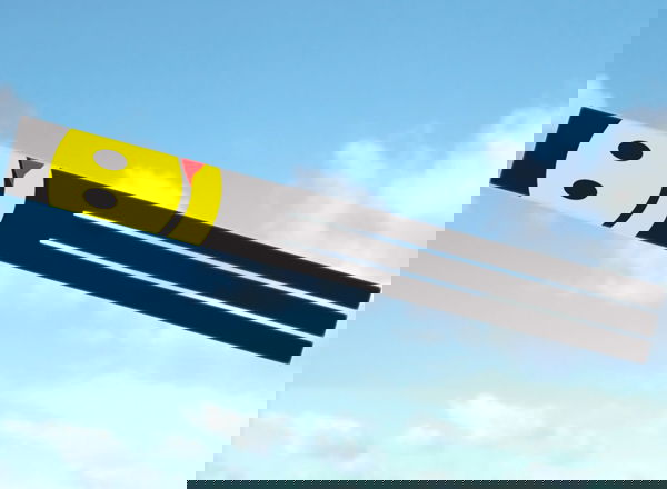 Smiley Acid Flag Windsock - skyblue leisure