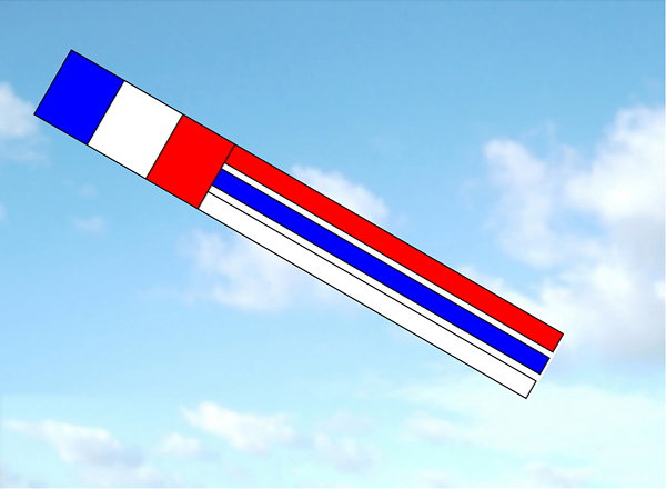 France Flag Sock - skyblue leisure