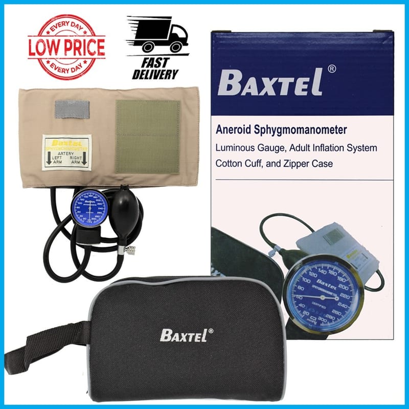 BAXTEL Sphygmomanometer BP Aneroid Manual with Stethoscope