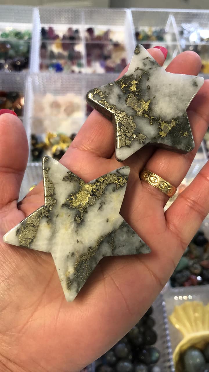 Agate Pyrite Star - EmsCrystals