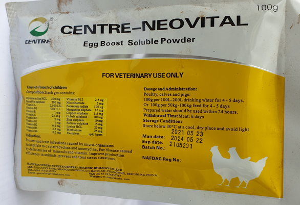 CENTRE - NEOVITAL 100G - TOSAM INTEGRATED SERVICES LTD