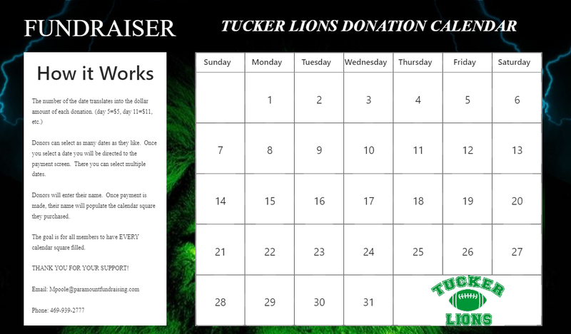 All digital pick-a-date calendar fundraiser