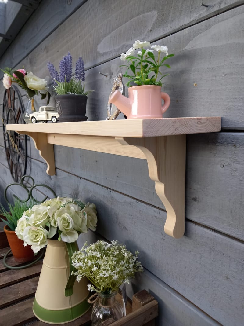 wooden shelf single shelf storage shelf shelf with long brackets