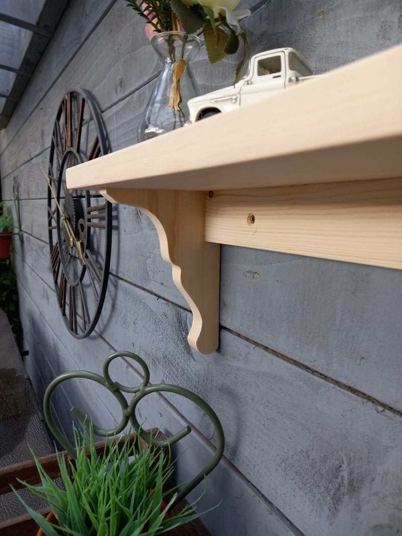 wooden shelf single shelf storage shelf shelf with long brackets