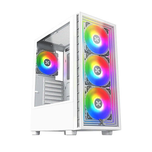 XIGMATEK PHANTOM ARCTIC 4FAN ARGB TEMPERED GLASS ATX CASE WHITE ...