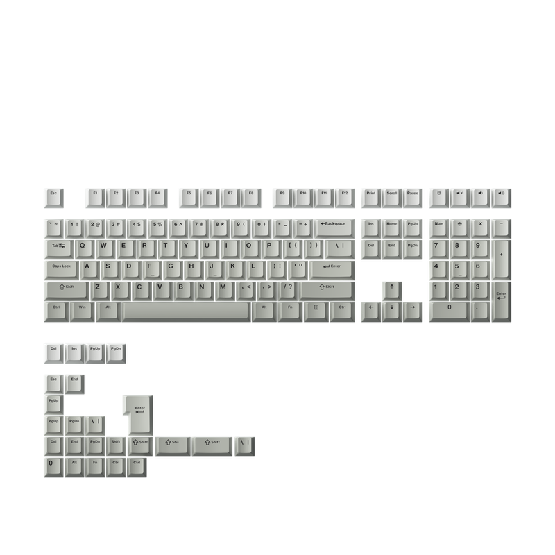 AKKO COOL GRAY KEYCAP SET(132-KEY) - CLOWN