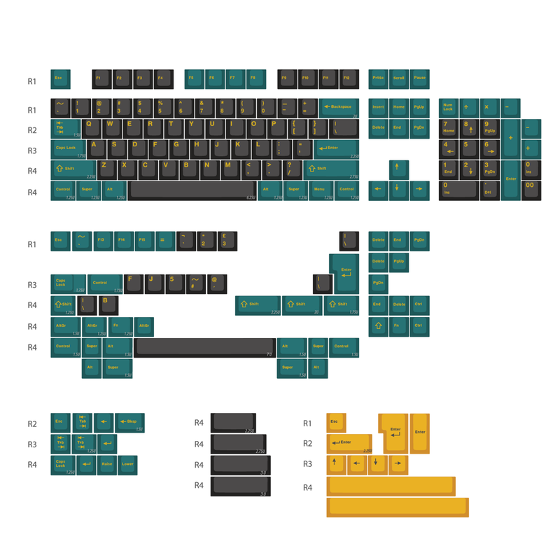 AKKO MARRS GREEN KEYCAP SET(184-KEY) - CLOWN