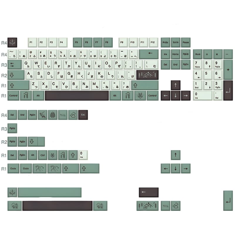 GMK CLONE NOVEMBER FOG KEYCAPS SET - CLOWN