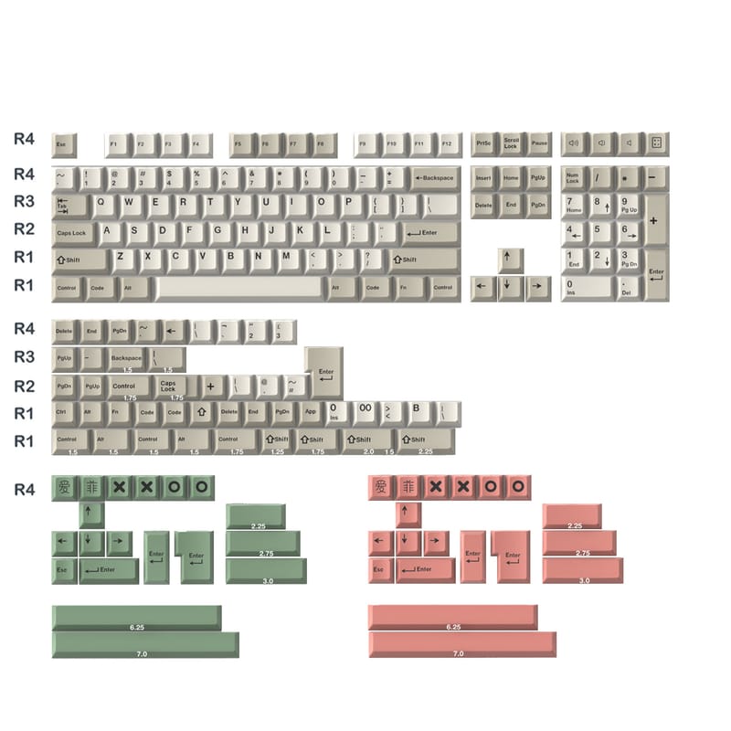 GLIGING 9009 KEYCAPS - KBD
