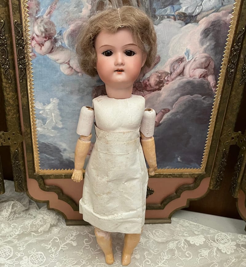 Antique A.M. Floradora 13” Doll - Hearts Will Play
