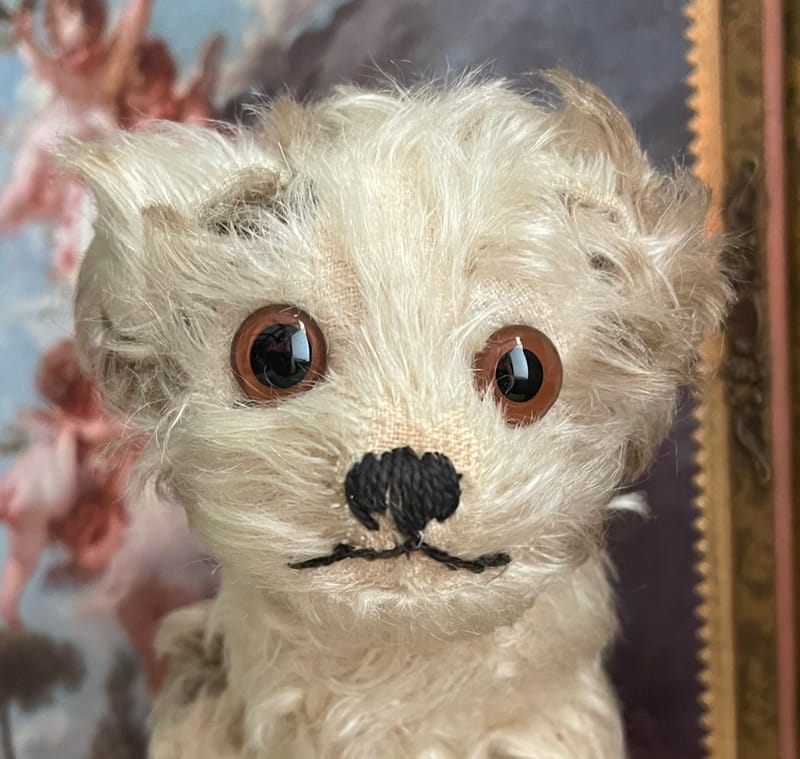 ON HOLD…..Adorable Tiny Antique Steiff Molly Dog FF Button - Hearts ...