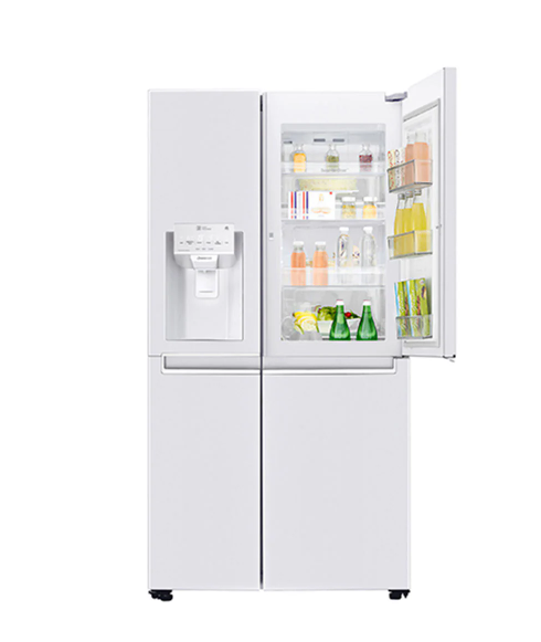 ثلاجة ومجمدة باب داخل باب مع براد ستيل انفيرتر LG GCX-267PHS - Basra Store