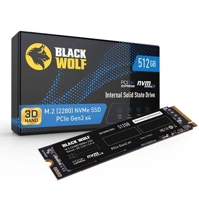 Black Wolf M.2 (2280) NVME SSD PCIe [Gen3 x4] (512GB) - Basra...