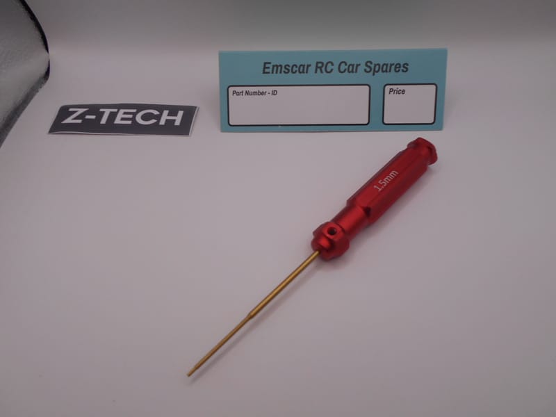 Z Tech Tools RACER edition Allen Key driver 1.5mm - Emscar RC Car Spares