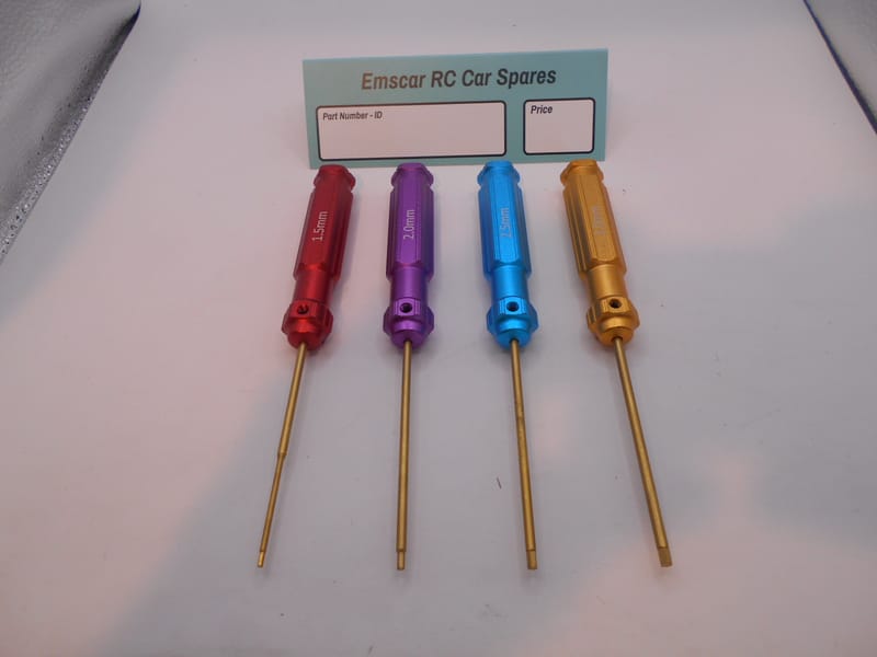 Z Tech Racer edition 4 piece allen key set - Emscar RC Car Spares