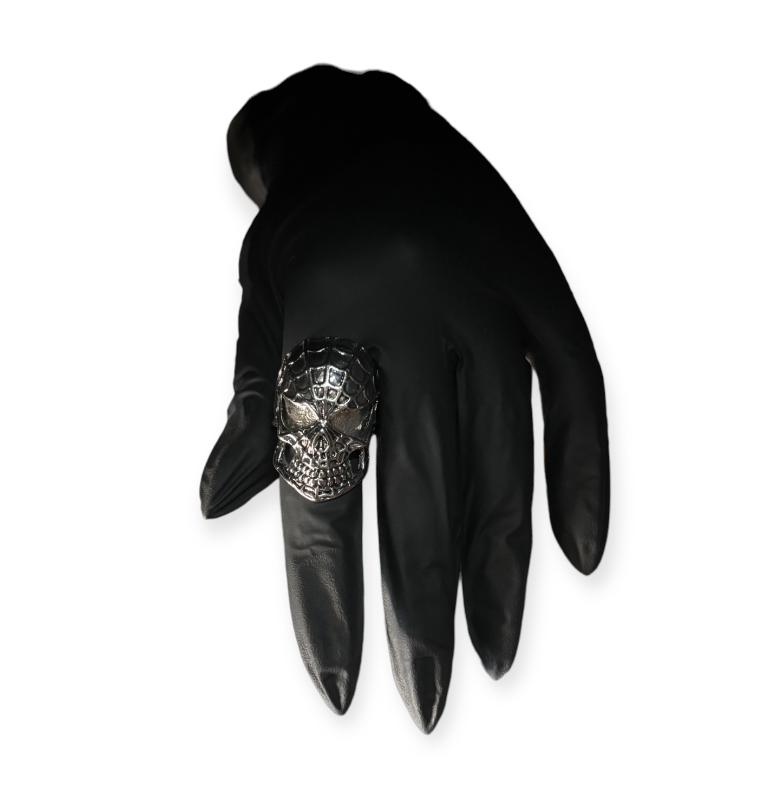Inel Craniu Schelet Biker Spider nereglabil